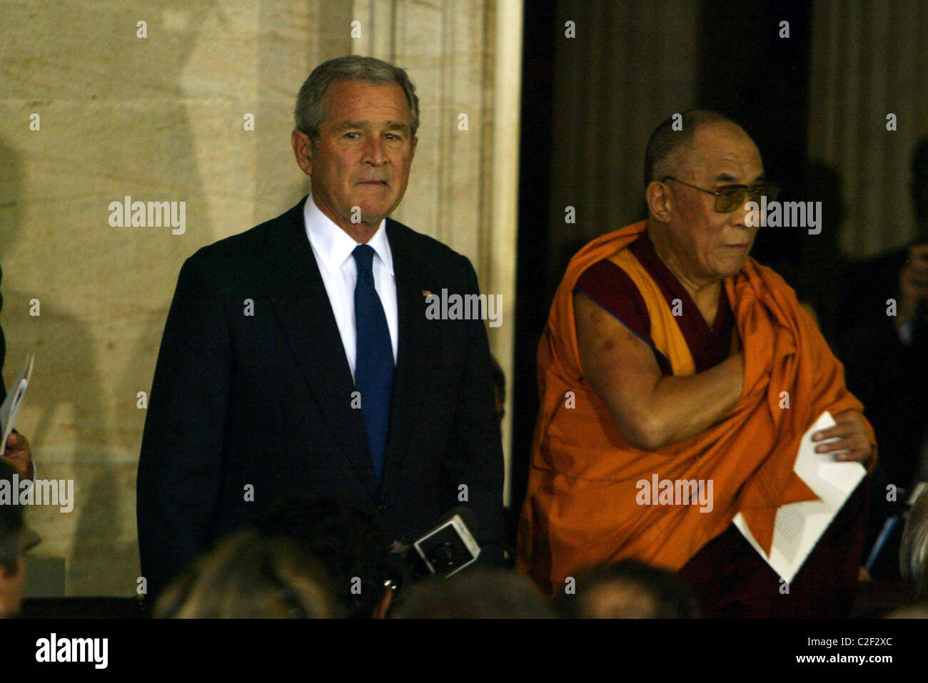 President George Bush and Dalai Lama The Congressional Medal of Honor ...