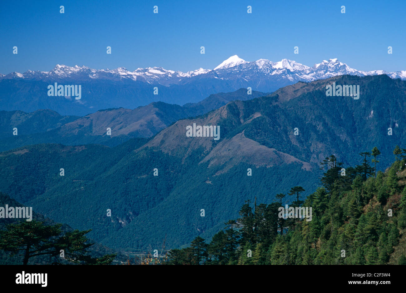 Jhomolhari Peak Himalayas Bhutan Stock Photo - Alamy