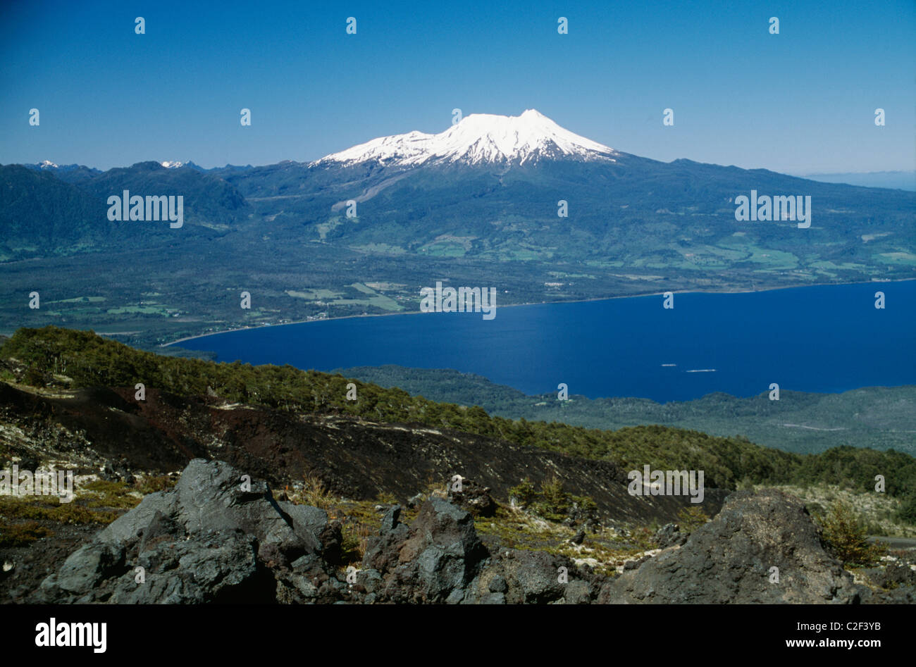 Calbuco Volcano Lake District Chile Stock Photo - Alamy