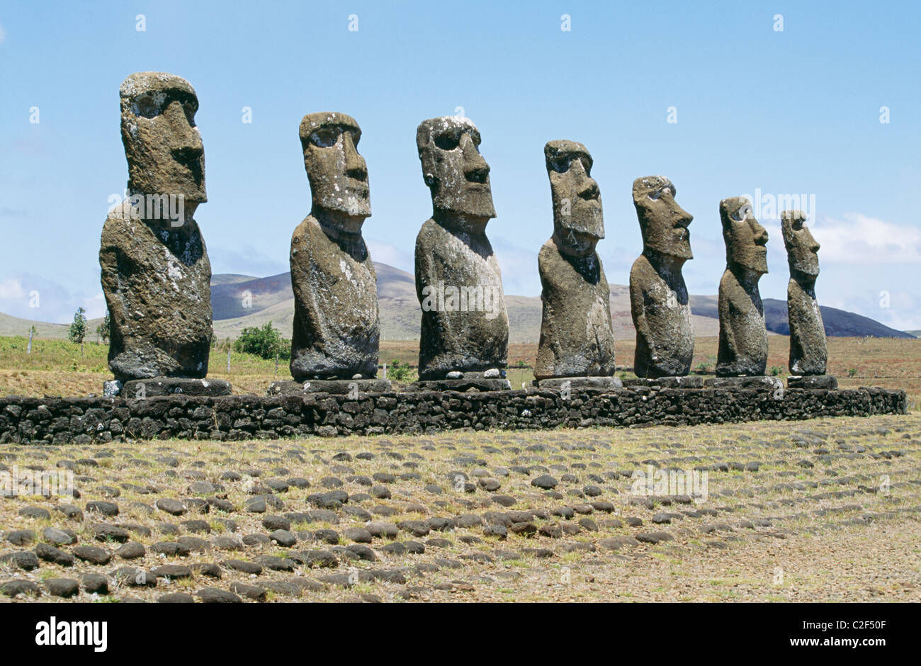 Ahu Akivi Easter Island Chile Stock Photo - Alamy