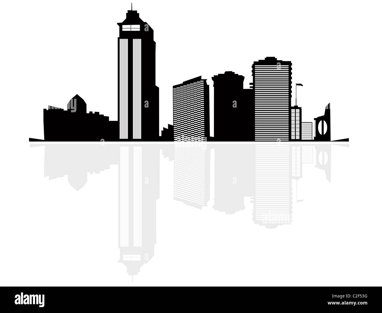 Black and white skyscrapers Cut Out Stock Images & Pictures - Alamy