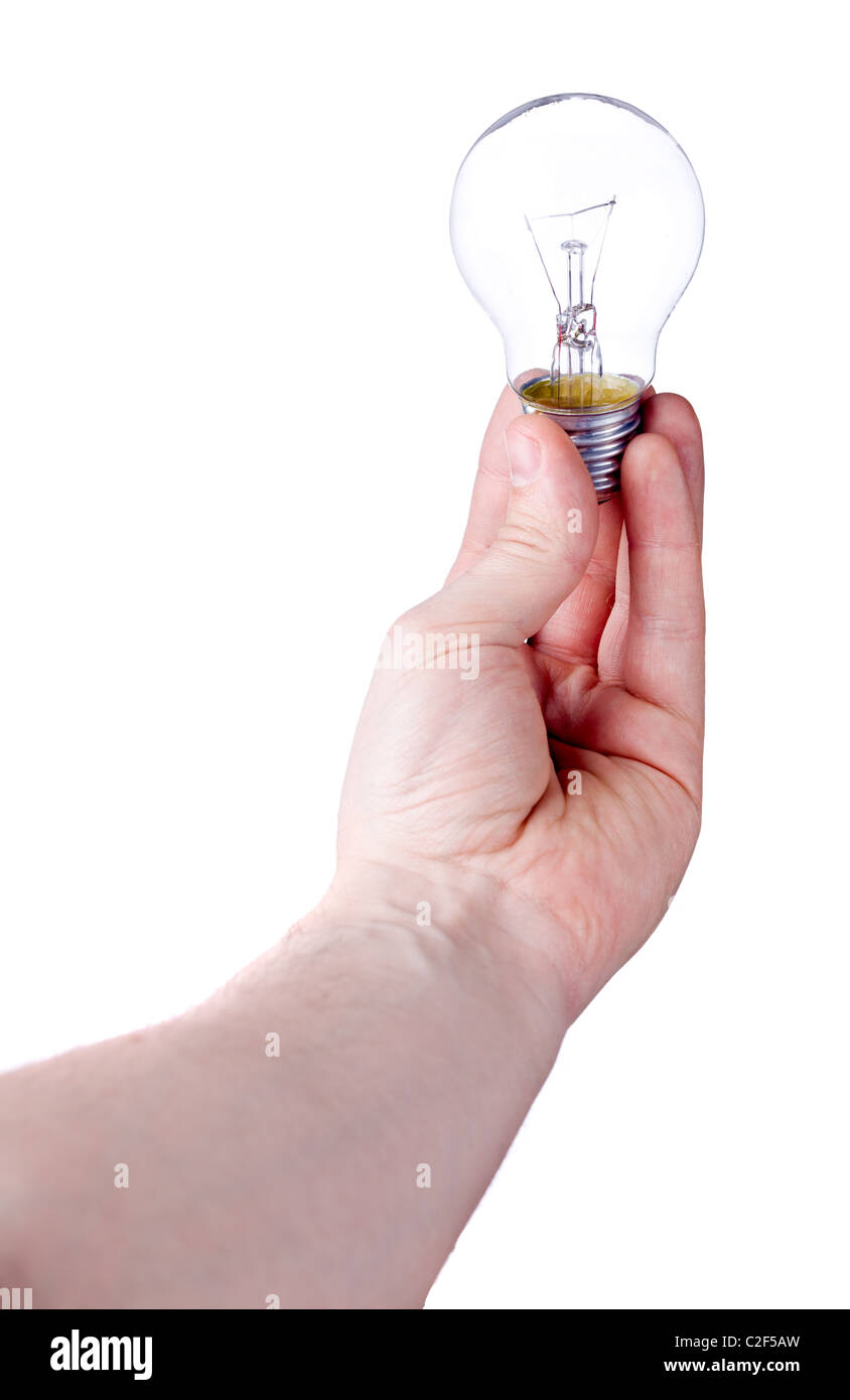 Light bulb on hand hi-res stock photography and images - Alamy