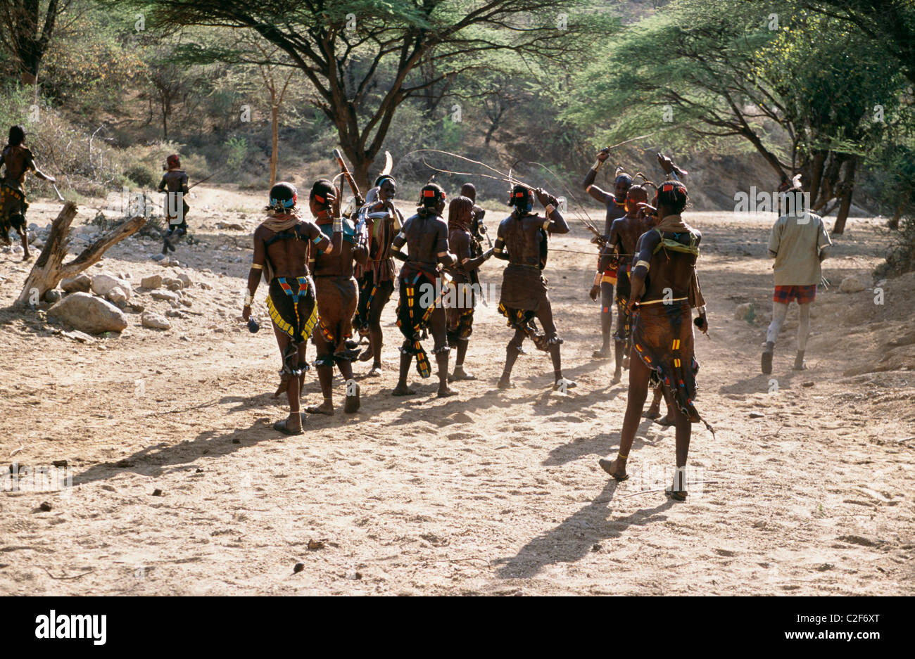 Hamar men bull jumping ceremony hi-res stock photography and images - Alamy