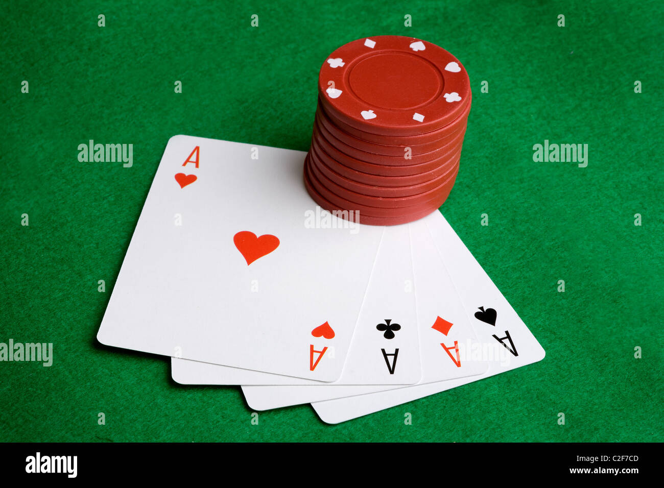 Four Aces in a poker hand Stock Photo - Alamy