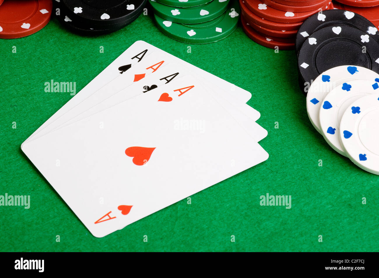 Four Aces in a poker hand Stock Photo - Alamy