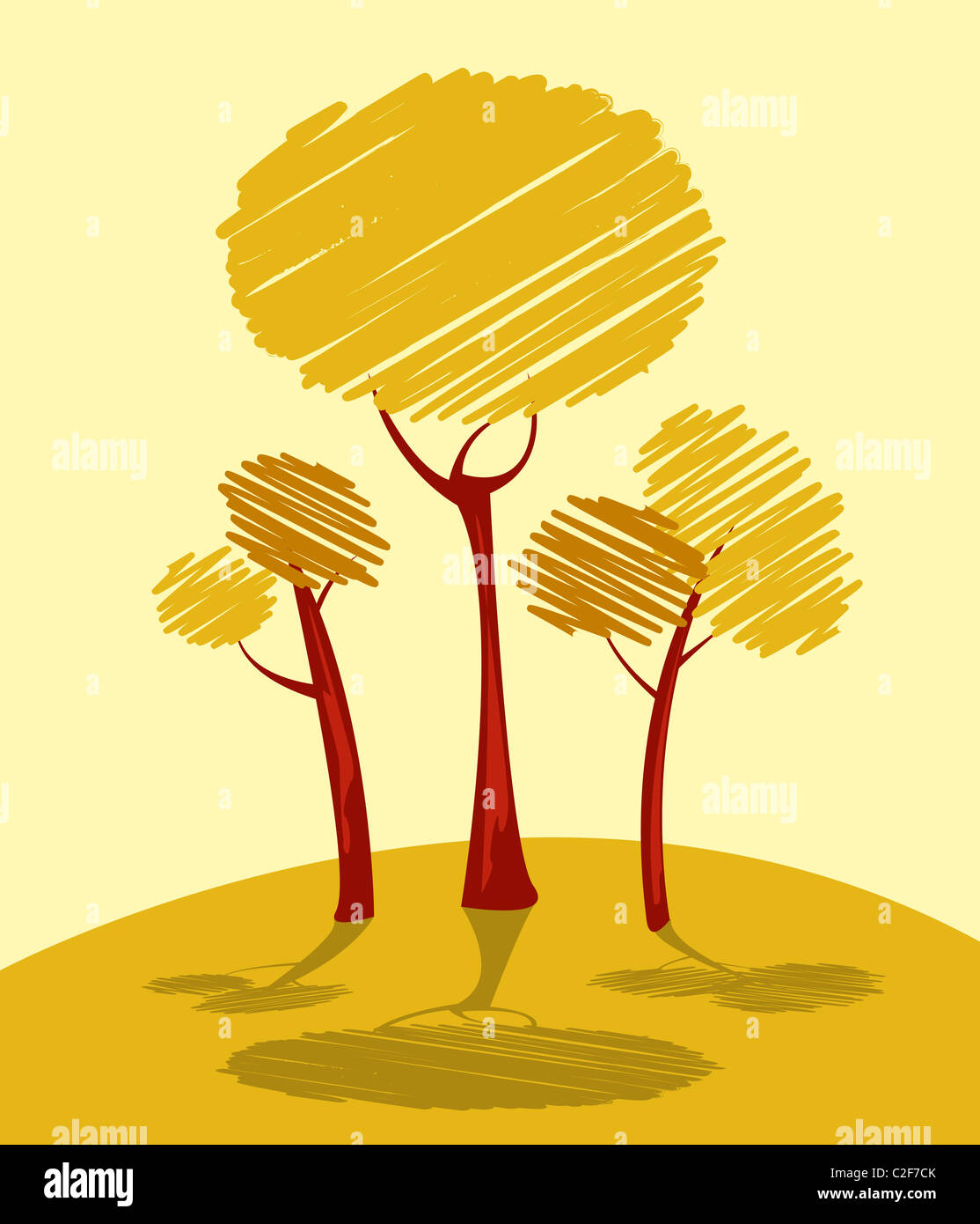 Scribble trees hi-res stock photography and images - Alamy