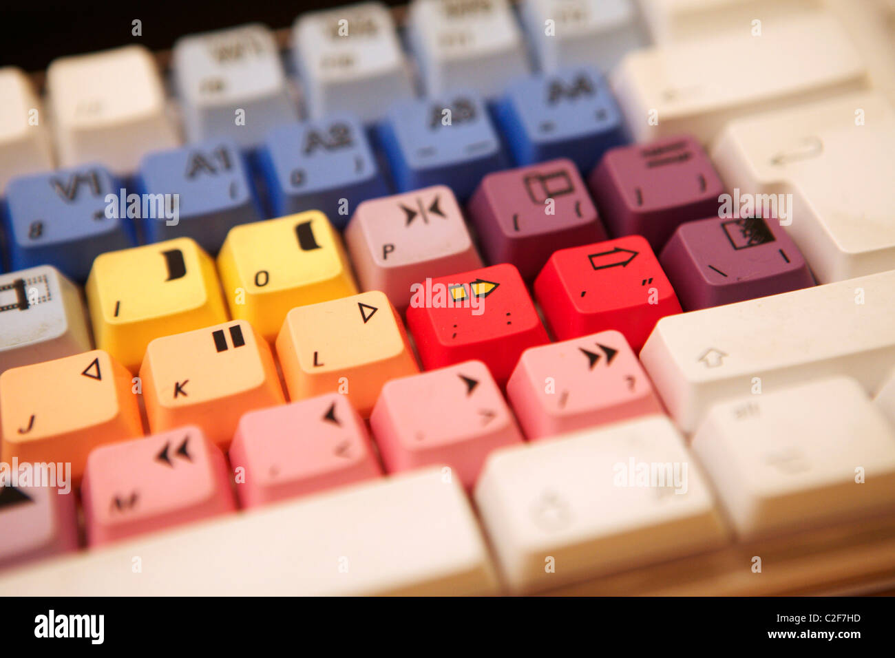 Editing Equipment featuring dials, sliders and an editing keyboard ...