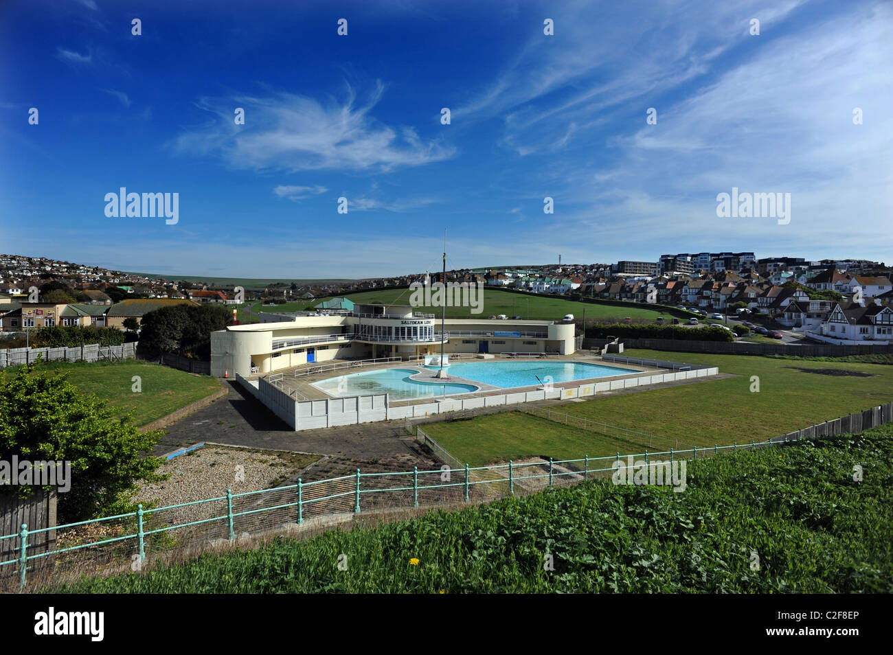 Saltdean Lido, an art deco design built in 1937 and at the centre of a ...