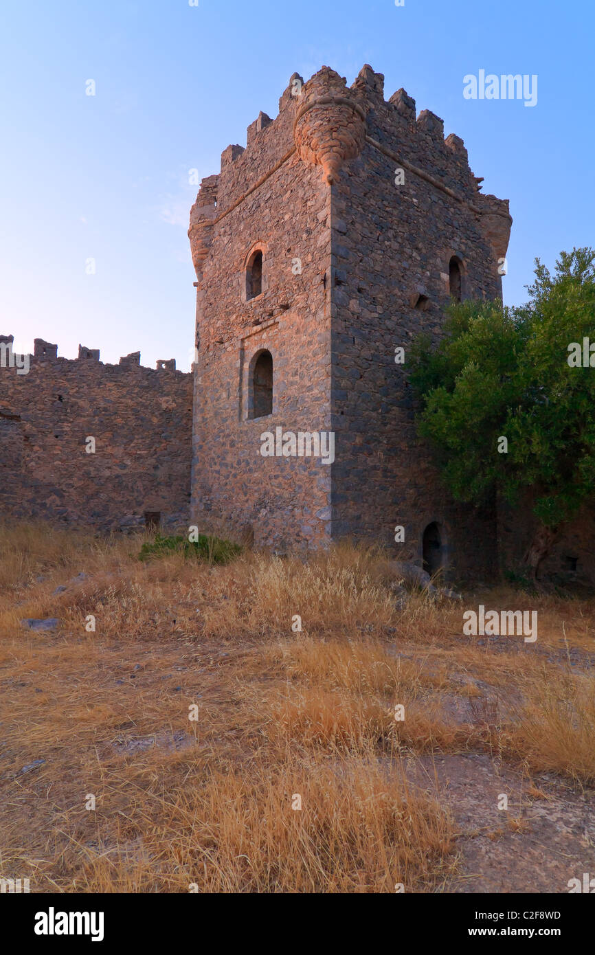 Old Medieval Tower in Messinia Region in Mani, Greece Stock Photo - Alamy