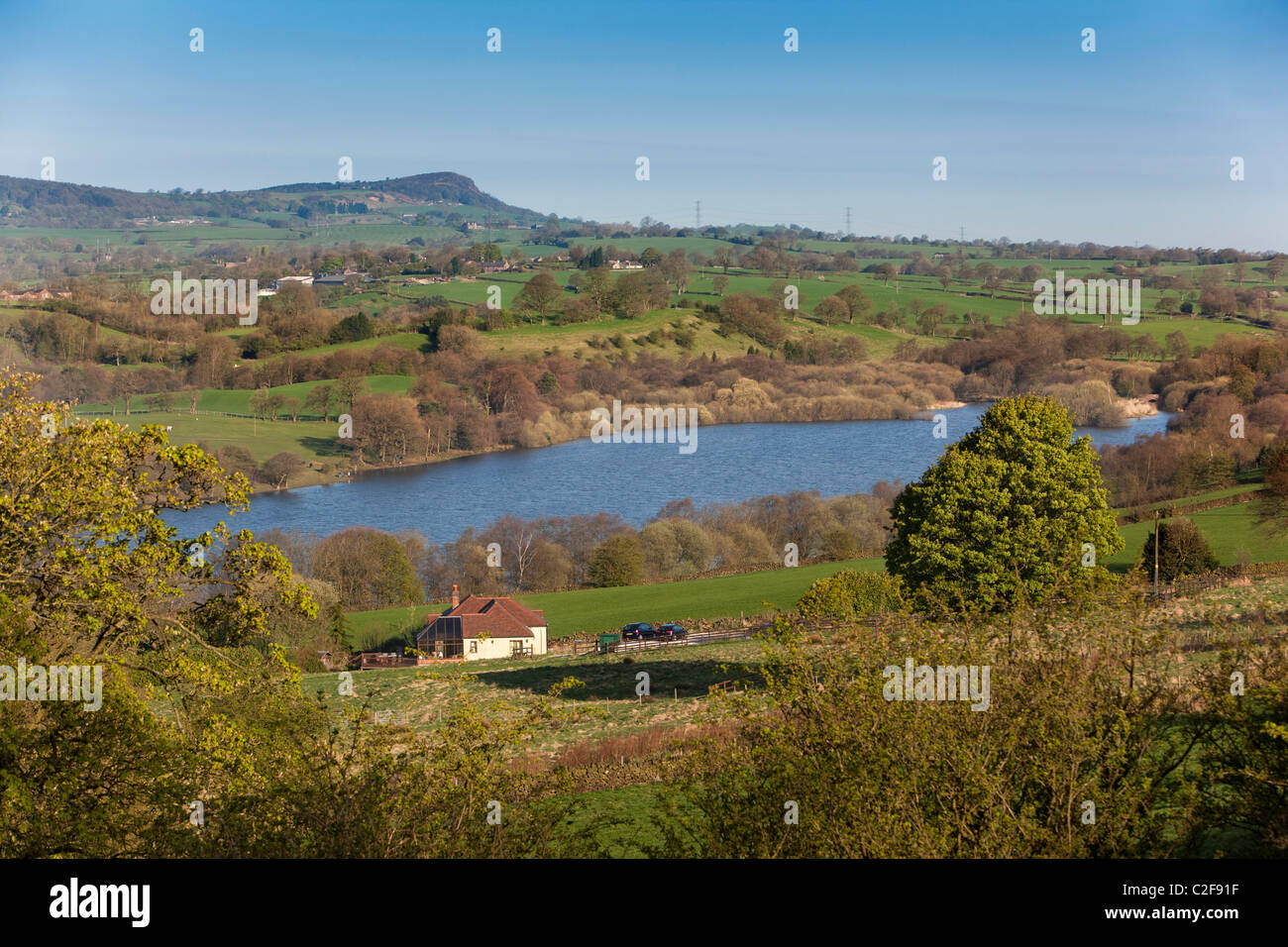 UK, England, Staffordshire, Leek, Rushton Spencer, Rudyard Lake, with ...