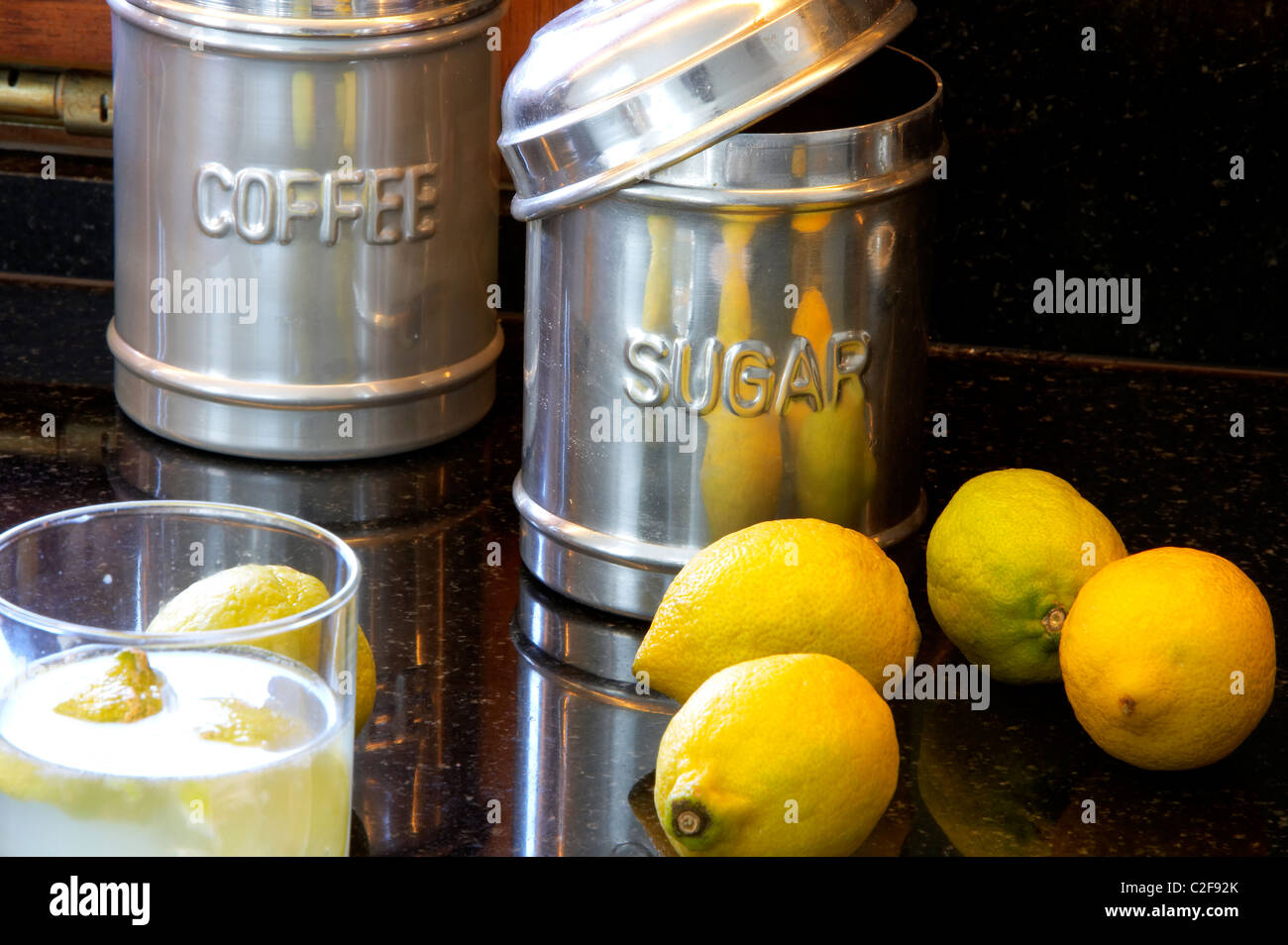 Some Lemons on a Kitchen. Girona. Spain Stock Photo - Alamy