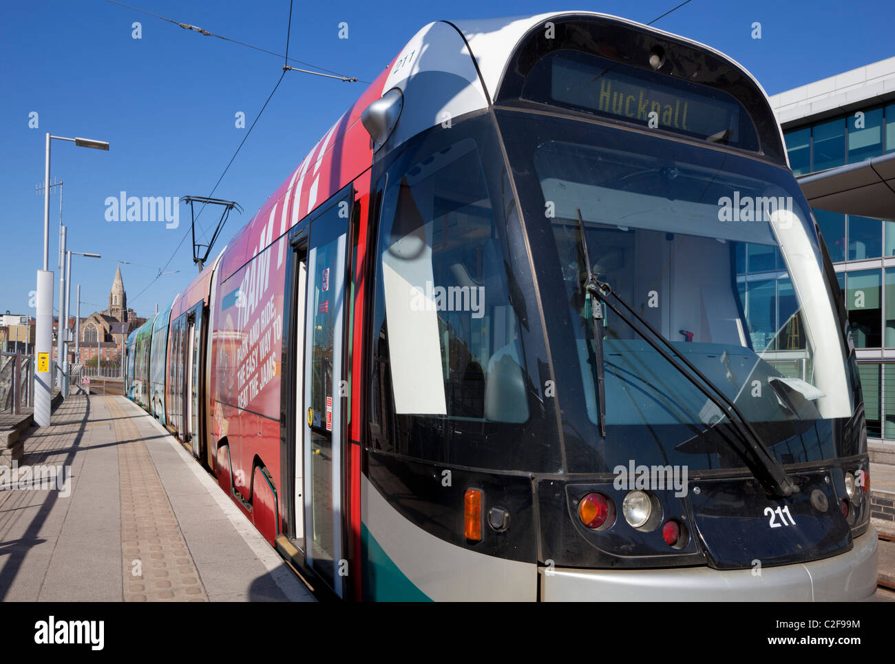 Nottingham city tram at terminus Nottingham City Centre England UK GB ...