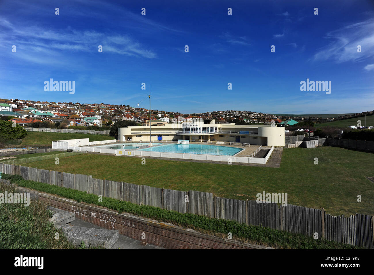 Saltdean Lido, an art deco design built in 1937 and at the centre of a ...
