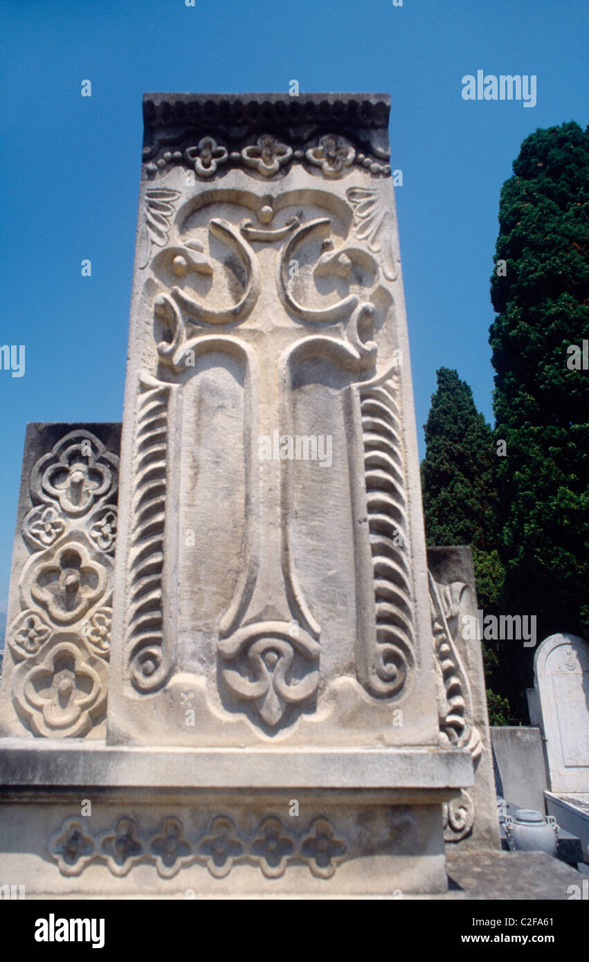 Nice France Nice Cemetery Cross On Gravestone Stock Photo - Alamy
