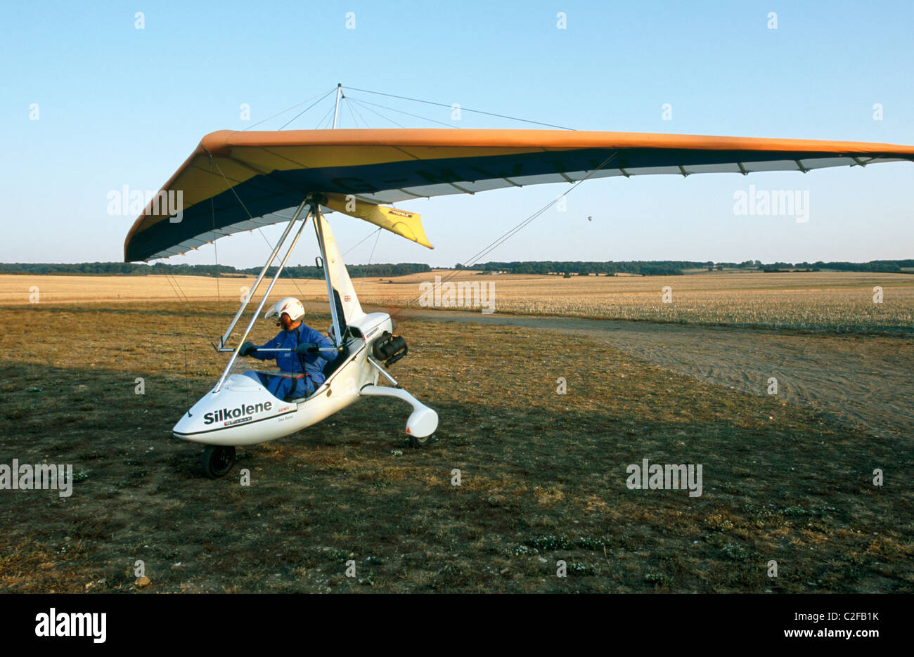 Microlight Oxfordshire England Stock Photo - Alamy