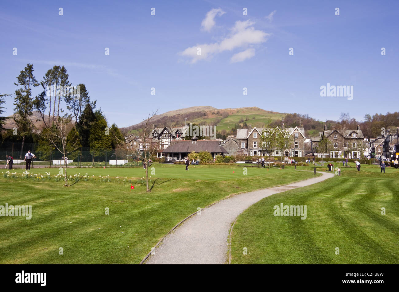 Ambleside, Cumbria, England, UK, Britain. View of the Cumbrian town ...