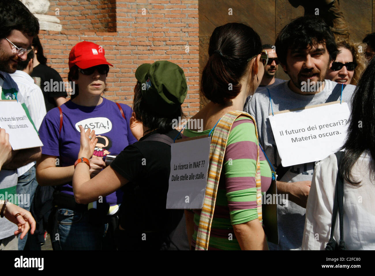 rally against precarious poor working employment contracts conditions ...