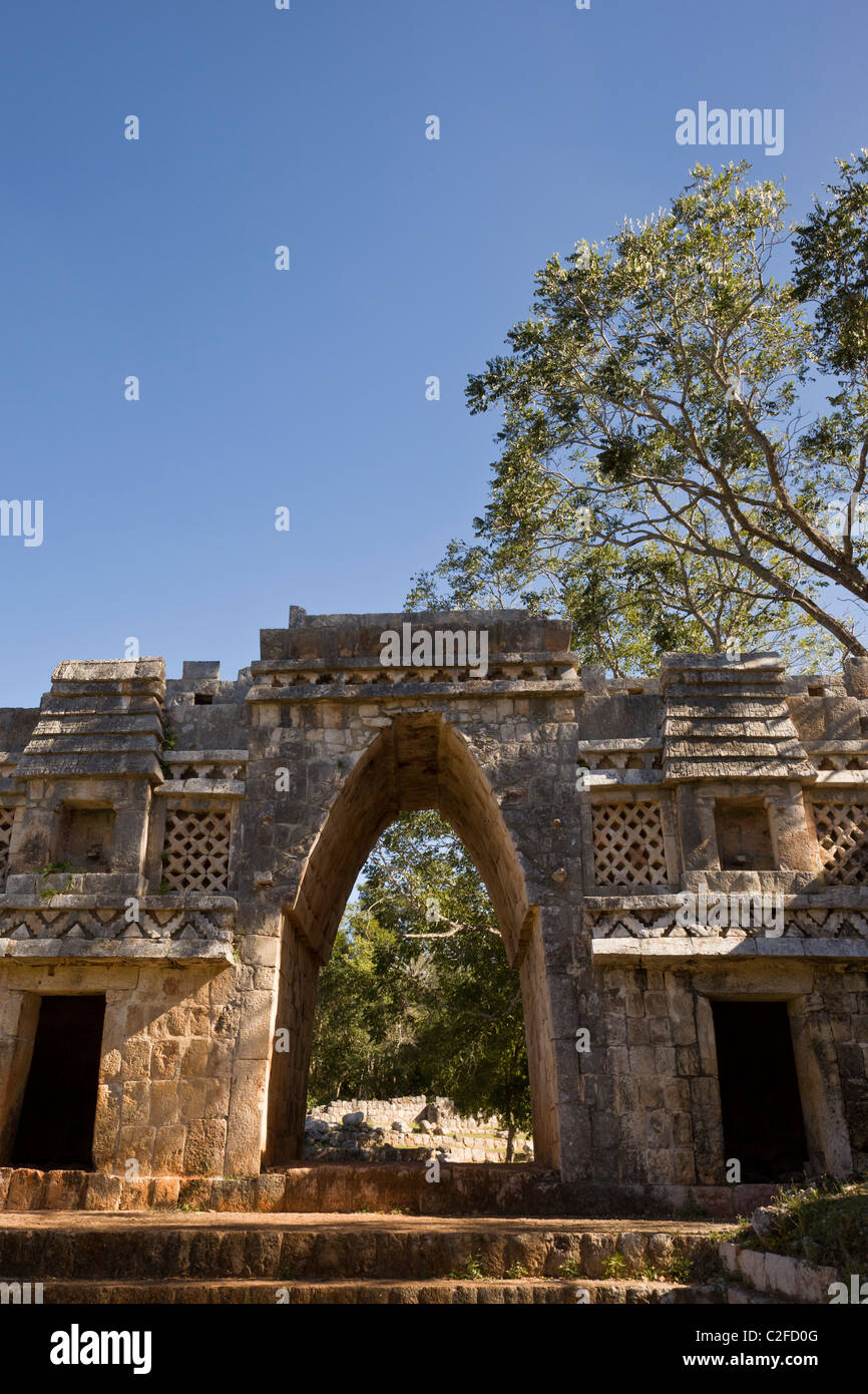 Elaborately decorated Maya arch El Arco at the Maya ruins of Labna ...