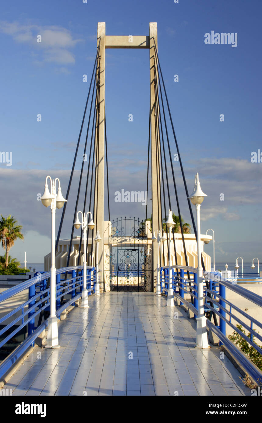 Bridge by harbour, Puerto colon, Costa Adeje, Tenerife, Canary Islands ...