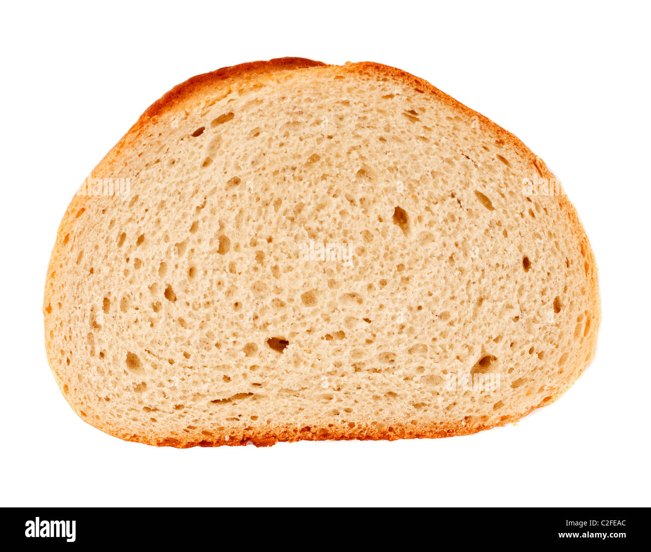 Fresh bread slice isolated on white background Stock Photo - Alamy