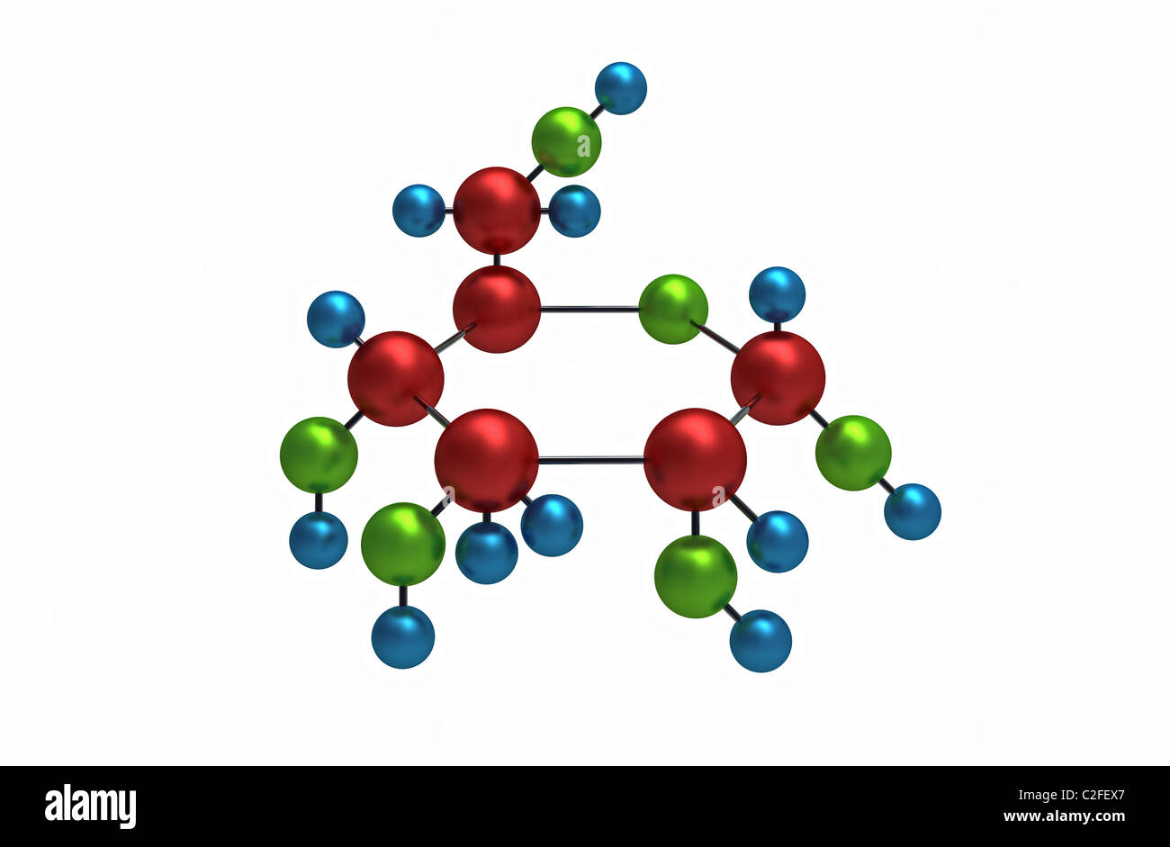 Molecule of glucose, 3D render, isolated on white Stock Photo - Alamy
