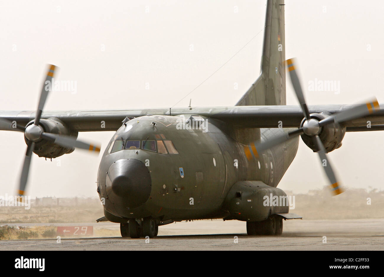 A Bundeswehr's Transall C-160 aircraft, Kunduz, Afghanistan Stock Photo ...