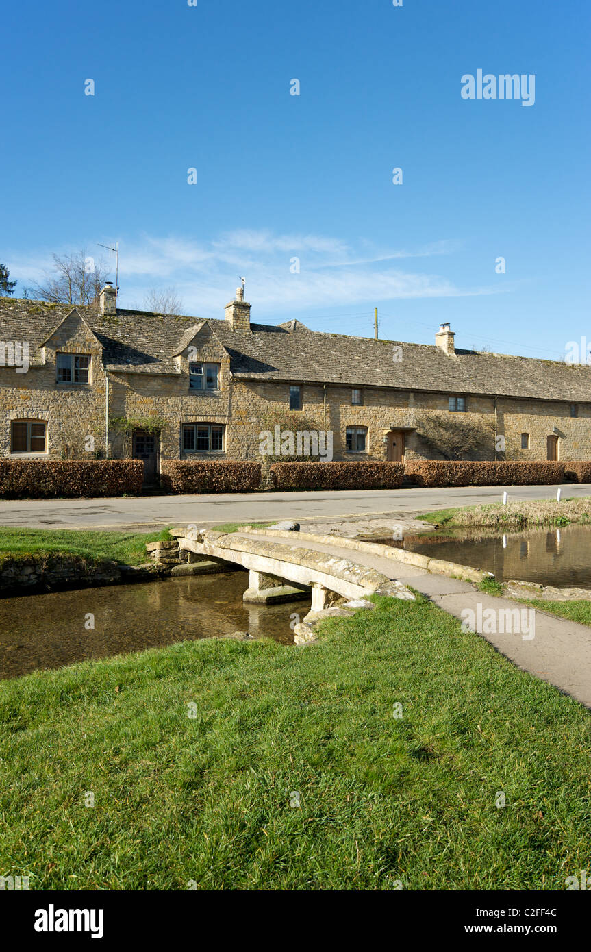 Lower Slaughter, the Cotswolds, Gloucestershire, England, UK Stock ...