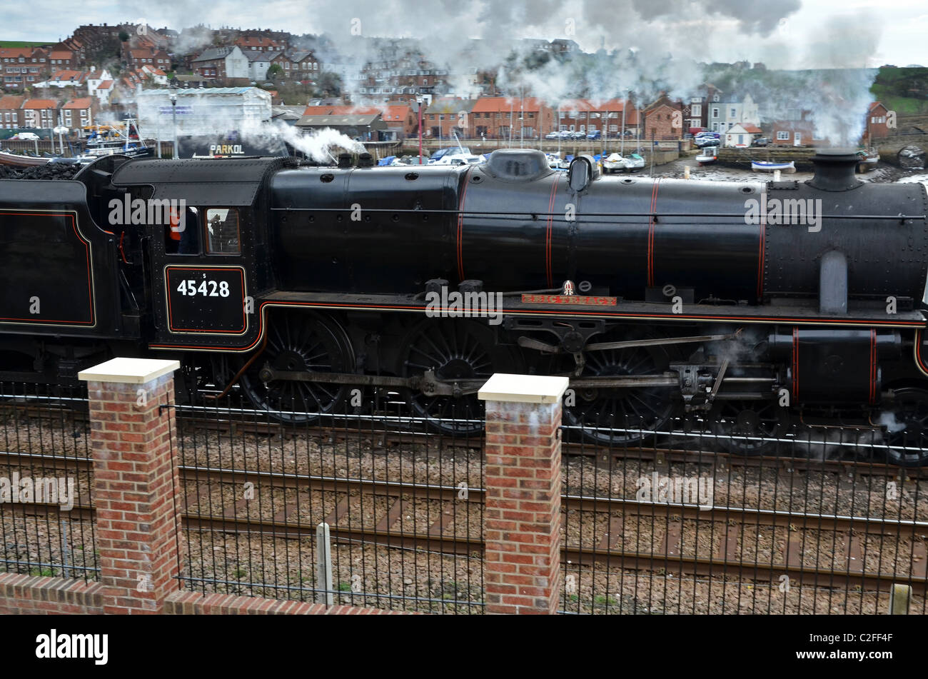 NYMR Engine 45428 "Eric Treacy" at Whitby. Eric Treacy was the Bishop ...