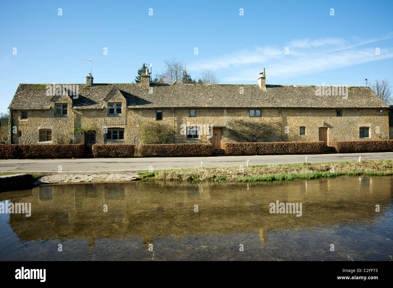 Lower Slaughter, the Cotswolds, Gloucestershire, England, UK Stock ...