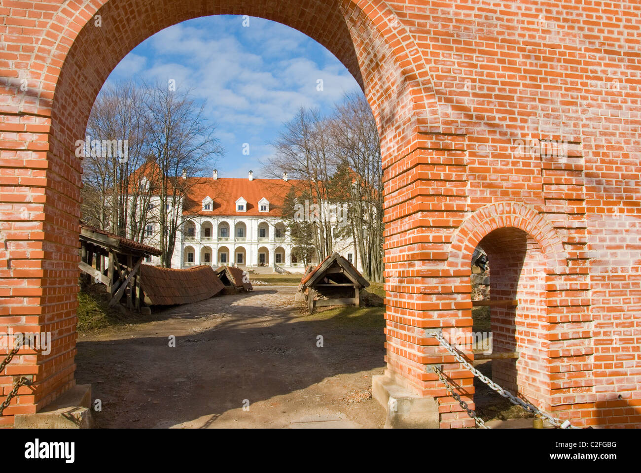 the Middle Age Lithuanian castle Birzai Stock Photo - Alamy