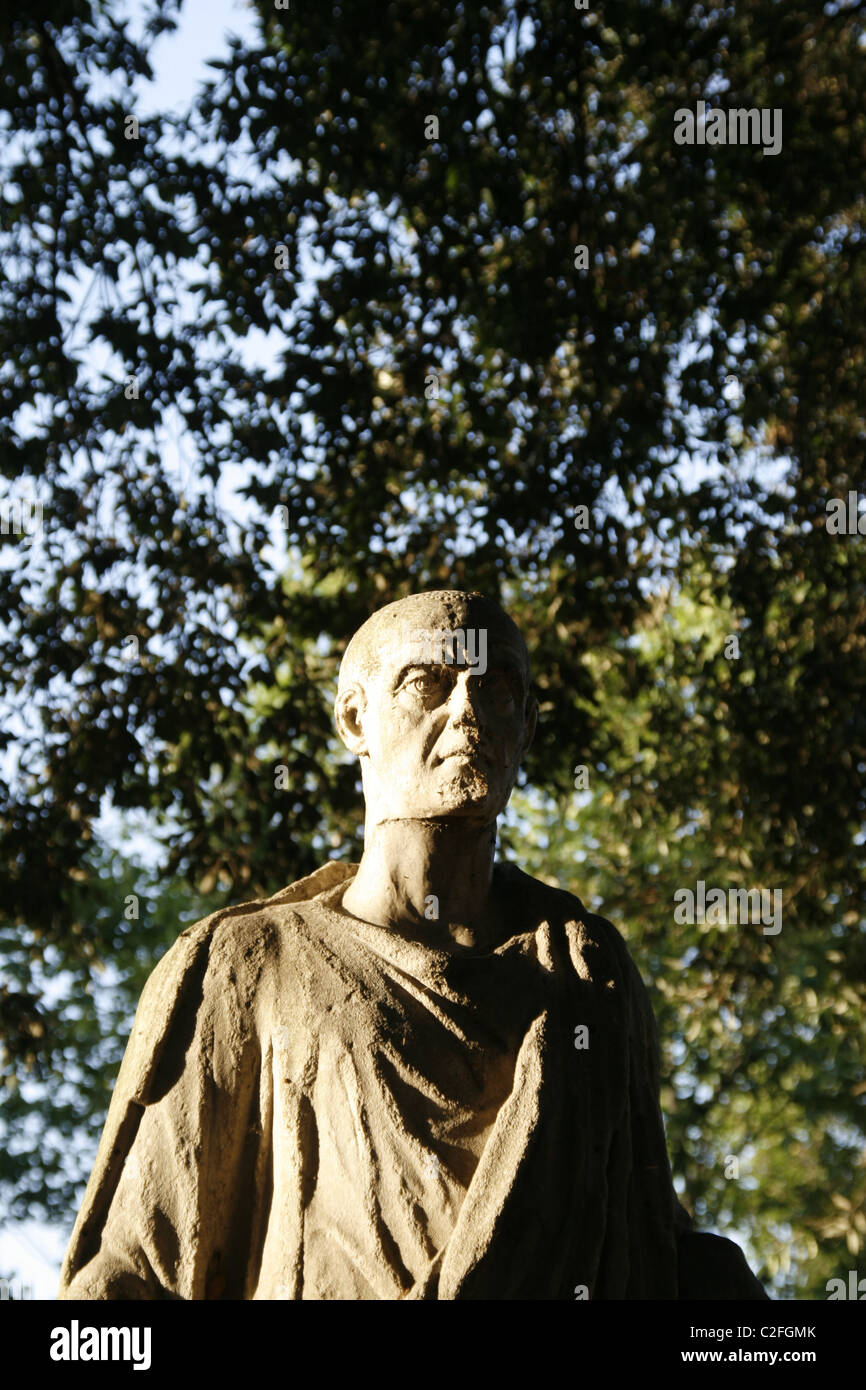 roman man statue in villa pamphili park in rome italy Stock Photo - Alamy