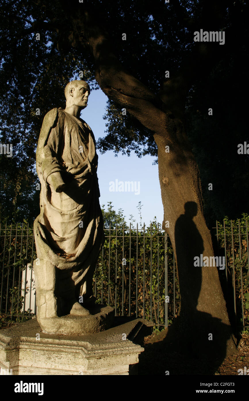 roman man statue in villa pamphili park in rome italy Stock Photo - Alamy