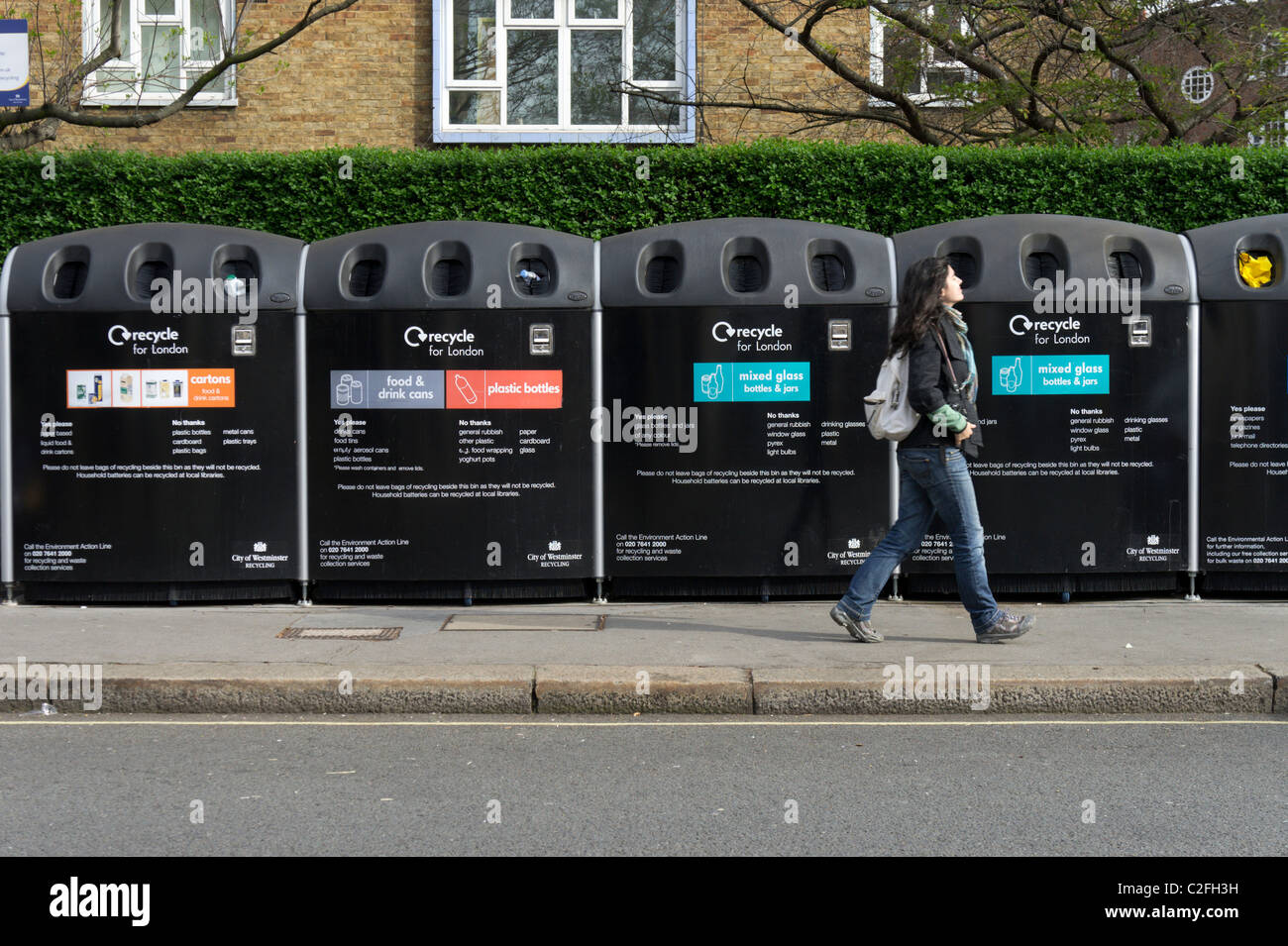 London recycling bins hi-res stock photography and images - Alamy