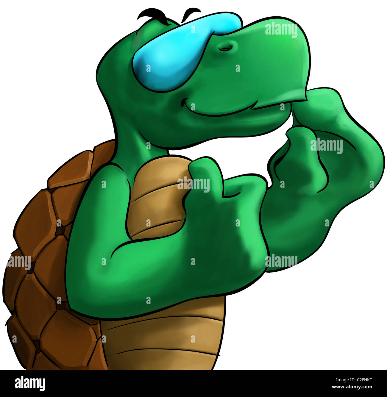 happy turtle smiling with a sun glass and his thumbs up Stock Photo - Alamy
