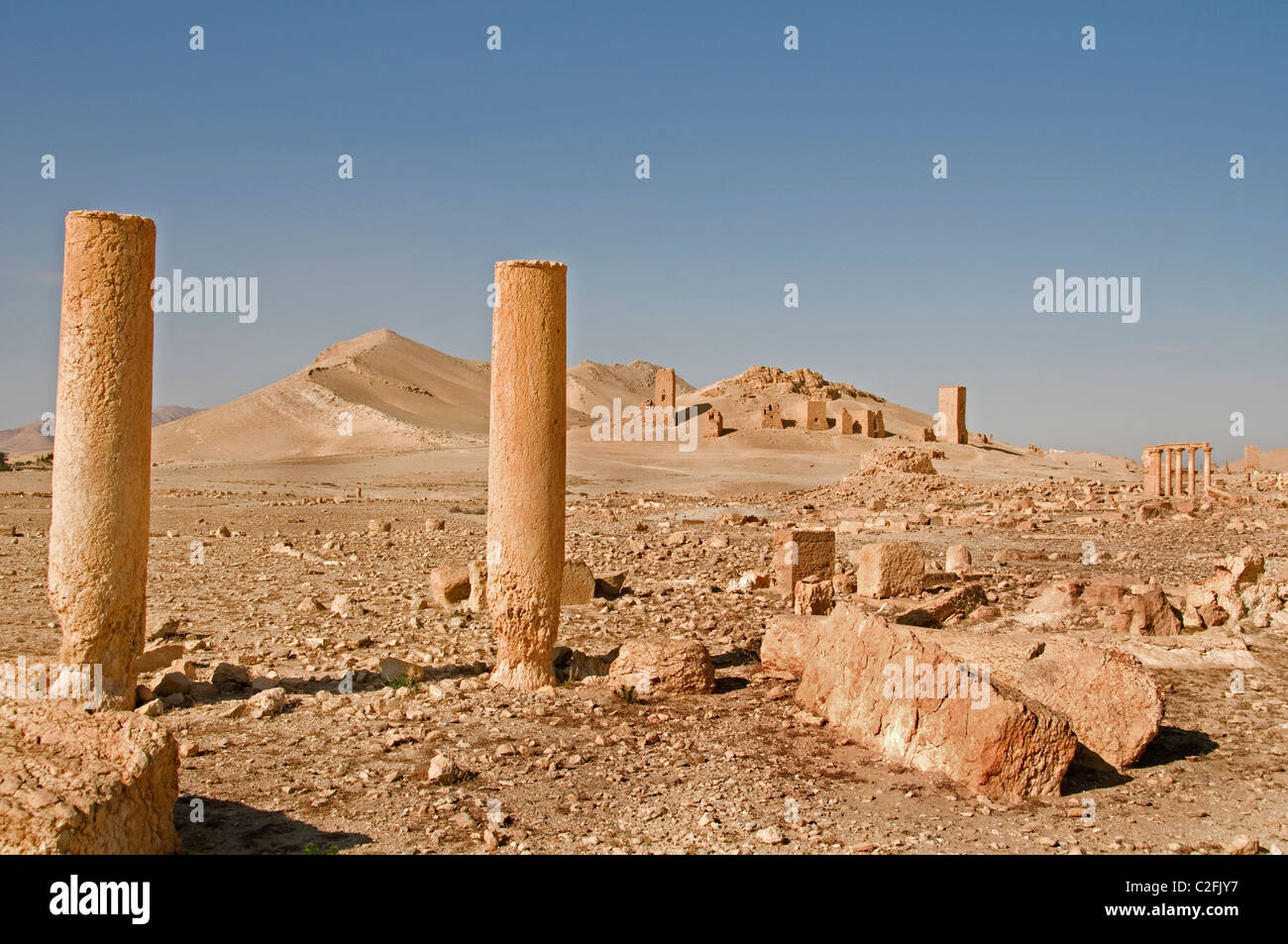 Valley of Tower Tomb Tombs 2 Cent Palmyra Syria Syrian Stock Photo - Alamy