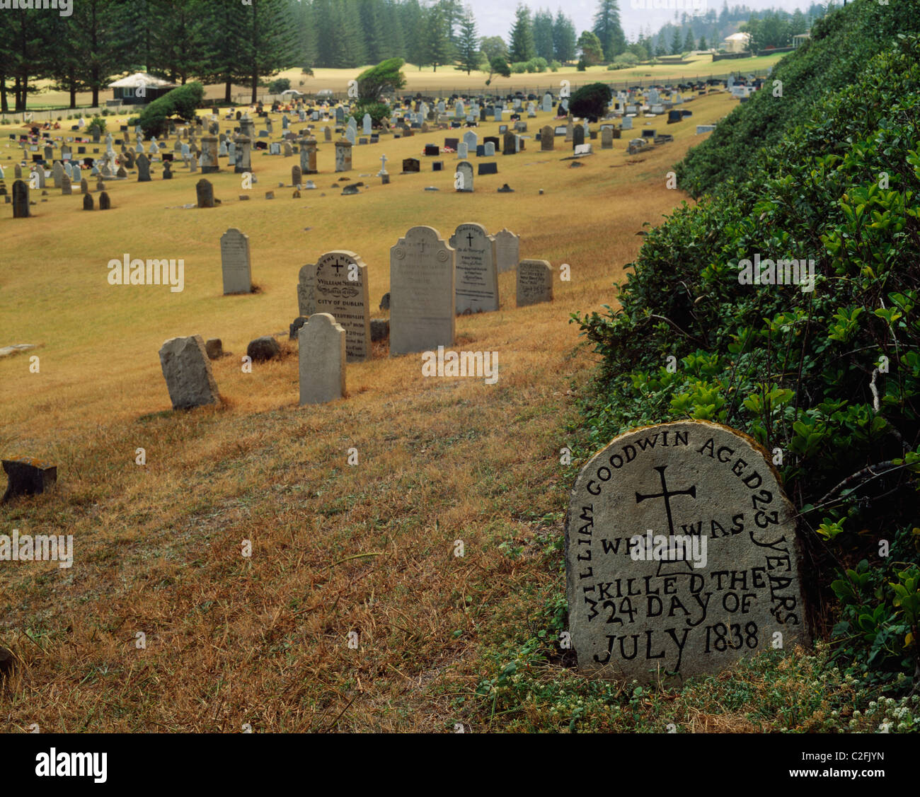Cemetery Norfolk Island Australia Stock Photo - Alamy