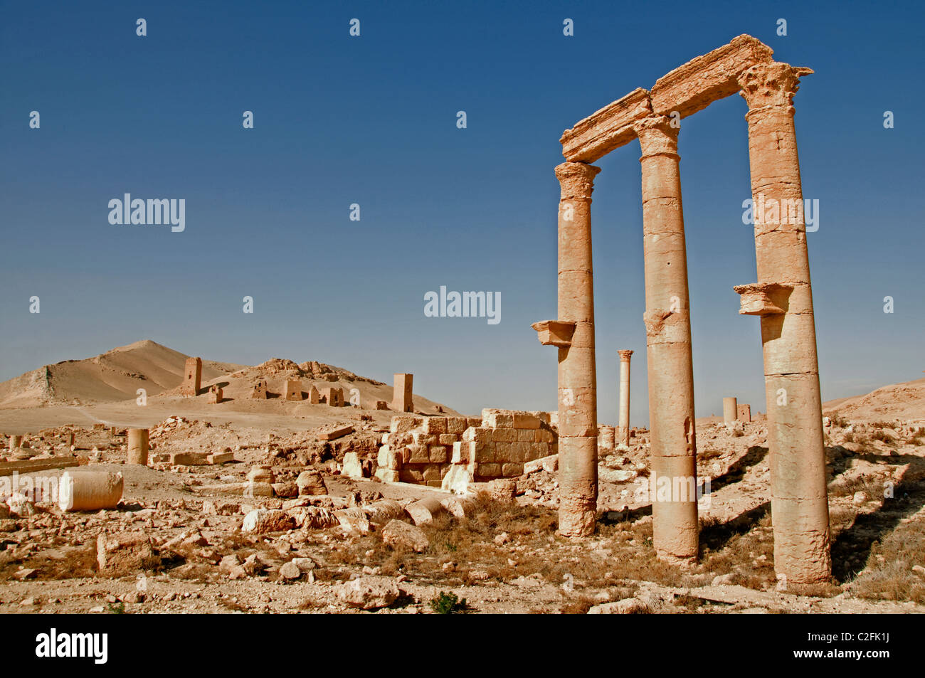 Valley of Tower Tomb Tombs 2 Cent Palmyra Syria Syrian Stock Photo - Alamy
