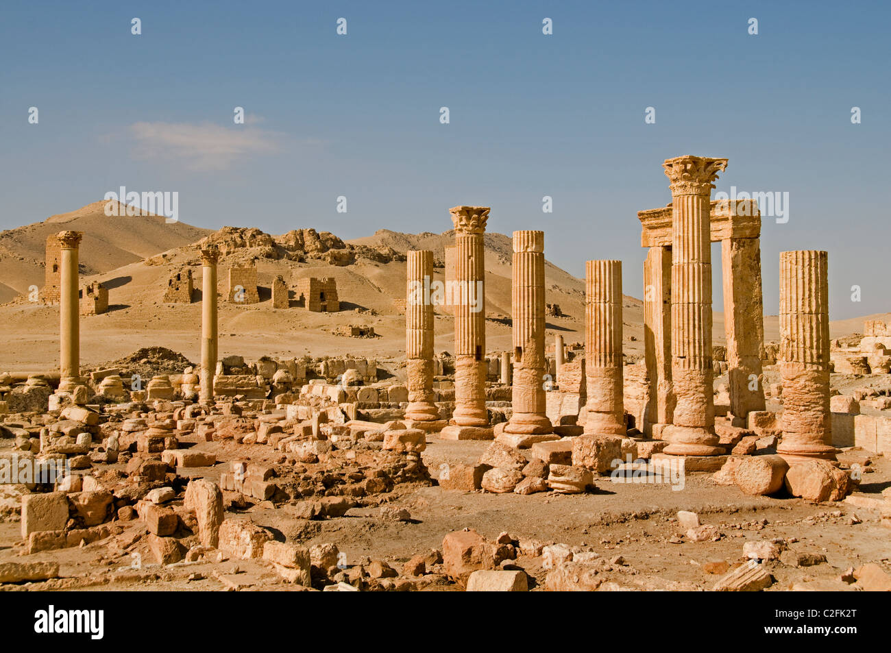 Valley of Tower Tomb Tombs 2 Cent Palmyra Syria Syrian Stock Photo - Alamy