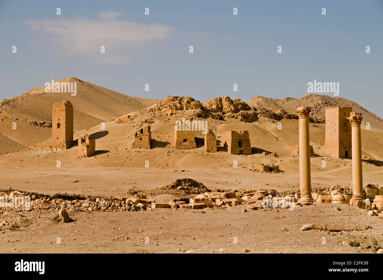 Valley of Tower Tomb Tombs 2 Cent Palmyra Syria Syrian Stock Photo - Alamy