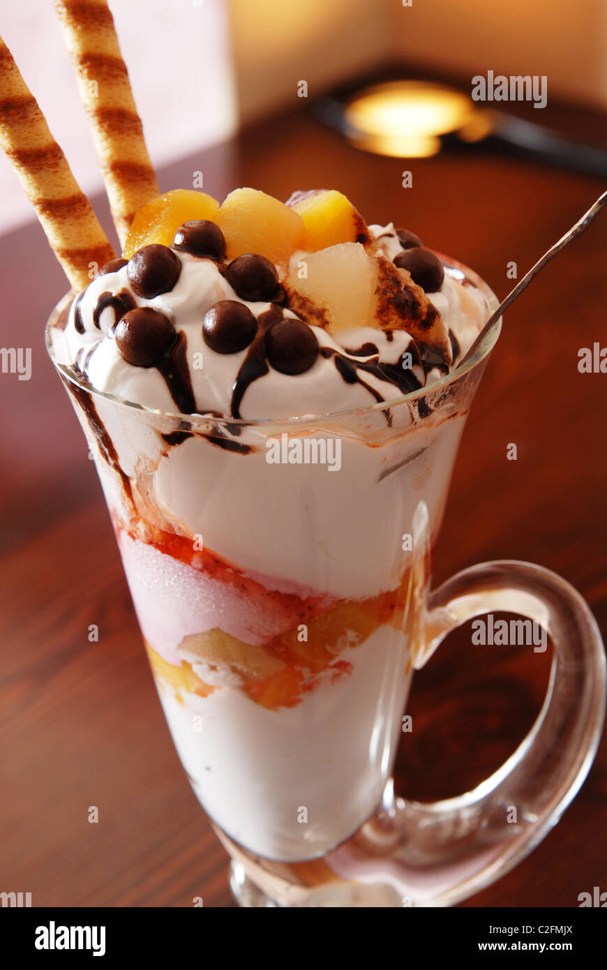 Whipped cream sundae hi-res stock photography and images - Alamy