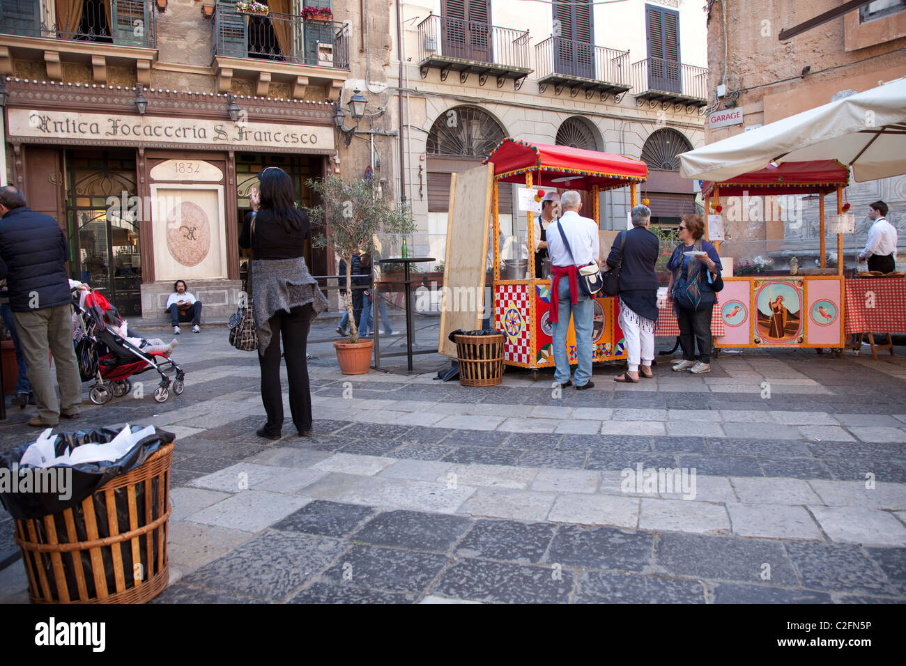 Street food from the Antica Focacceria "Old Bread Shop" in Palermo ...