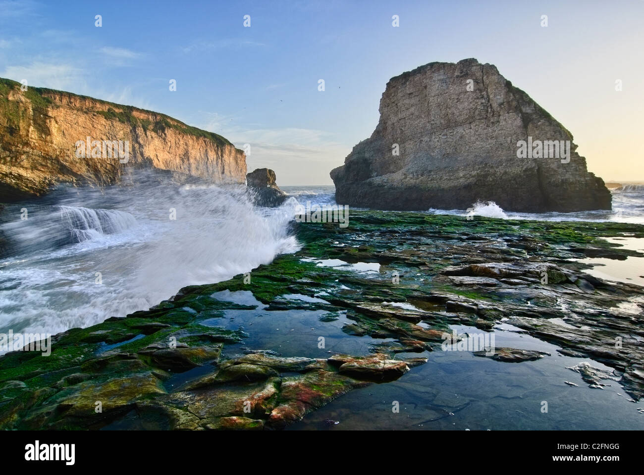 Dramatic view of Shark Fin Cove Stock Photo - Alamy