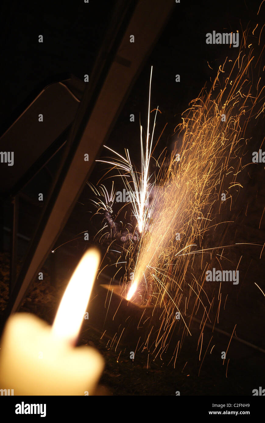 Fireworks at night Stock Photo - Alamy