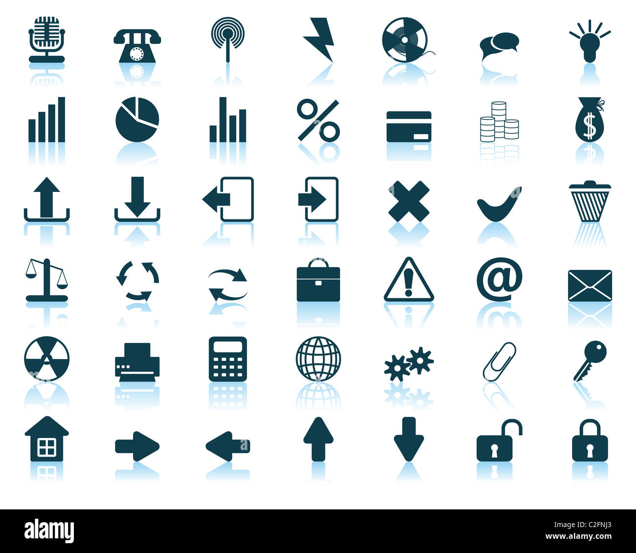 Collection of different icons for using in web design Stock Photo - Alamy