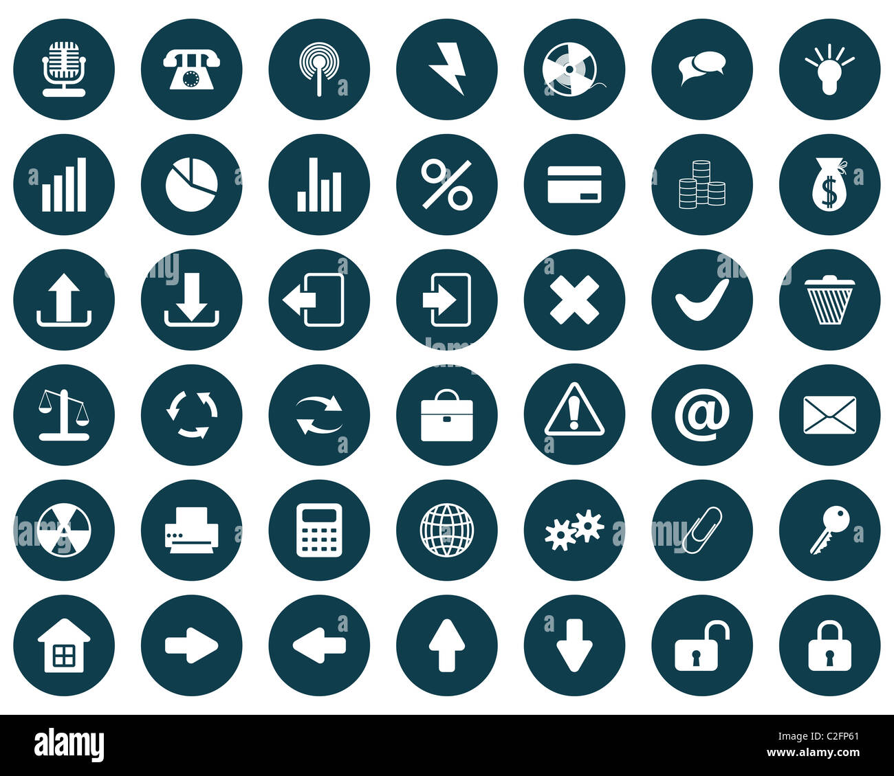 Collection of different icons for using in web design Stock Photo - Alamy