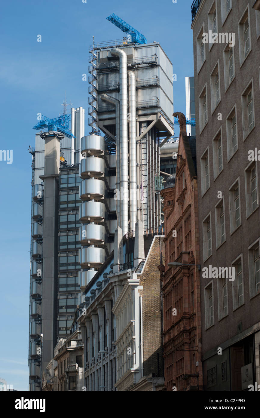 The Lloyds Building, home of Lloyds Insurance, London, as seen from ...