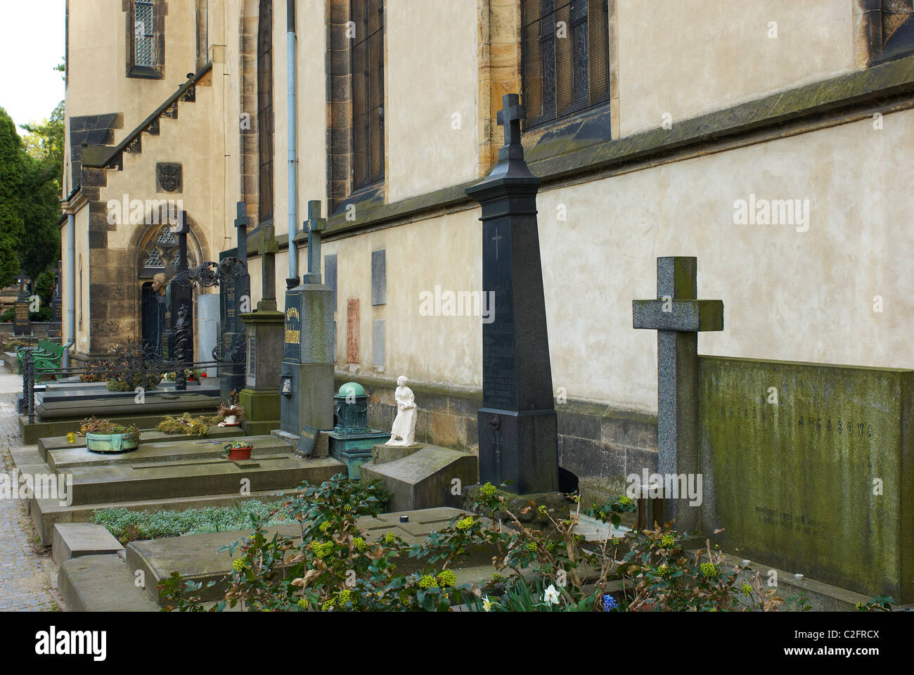 Vysehrad, Slavin, National cemetery, Prague, Czech Republic Stock Photo ...
