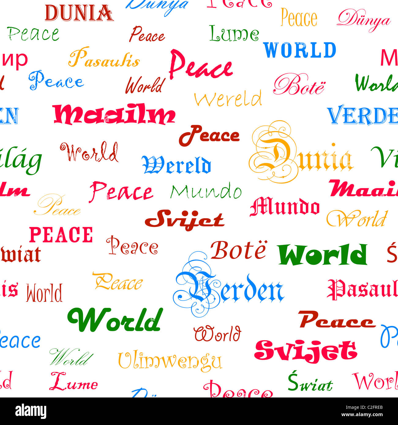 Peace in all languages hi-res stock photography and images - Alamy