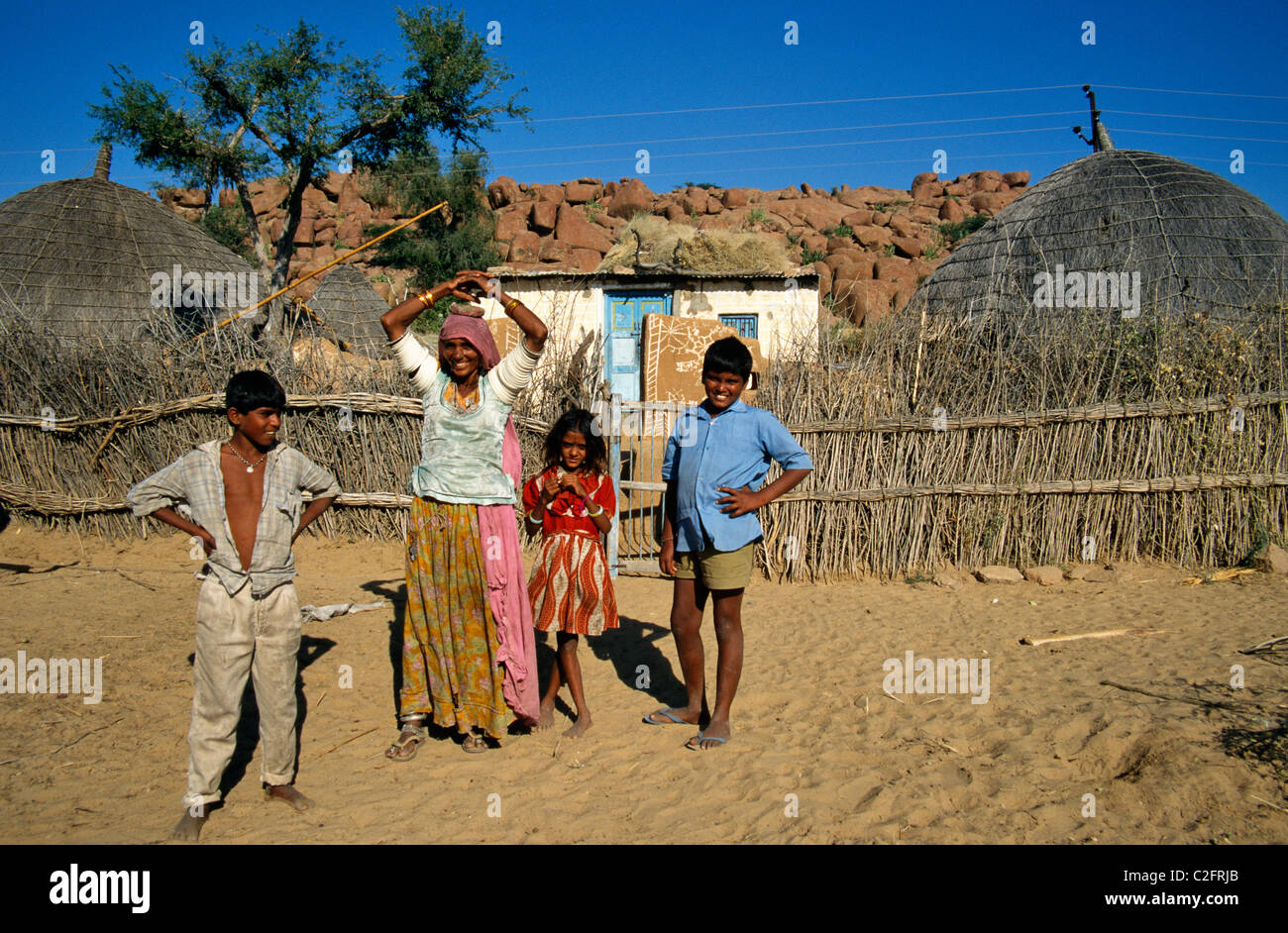 Rural House Rajasthan India Stock Photo - Alamy