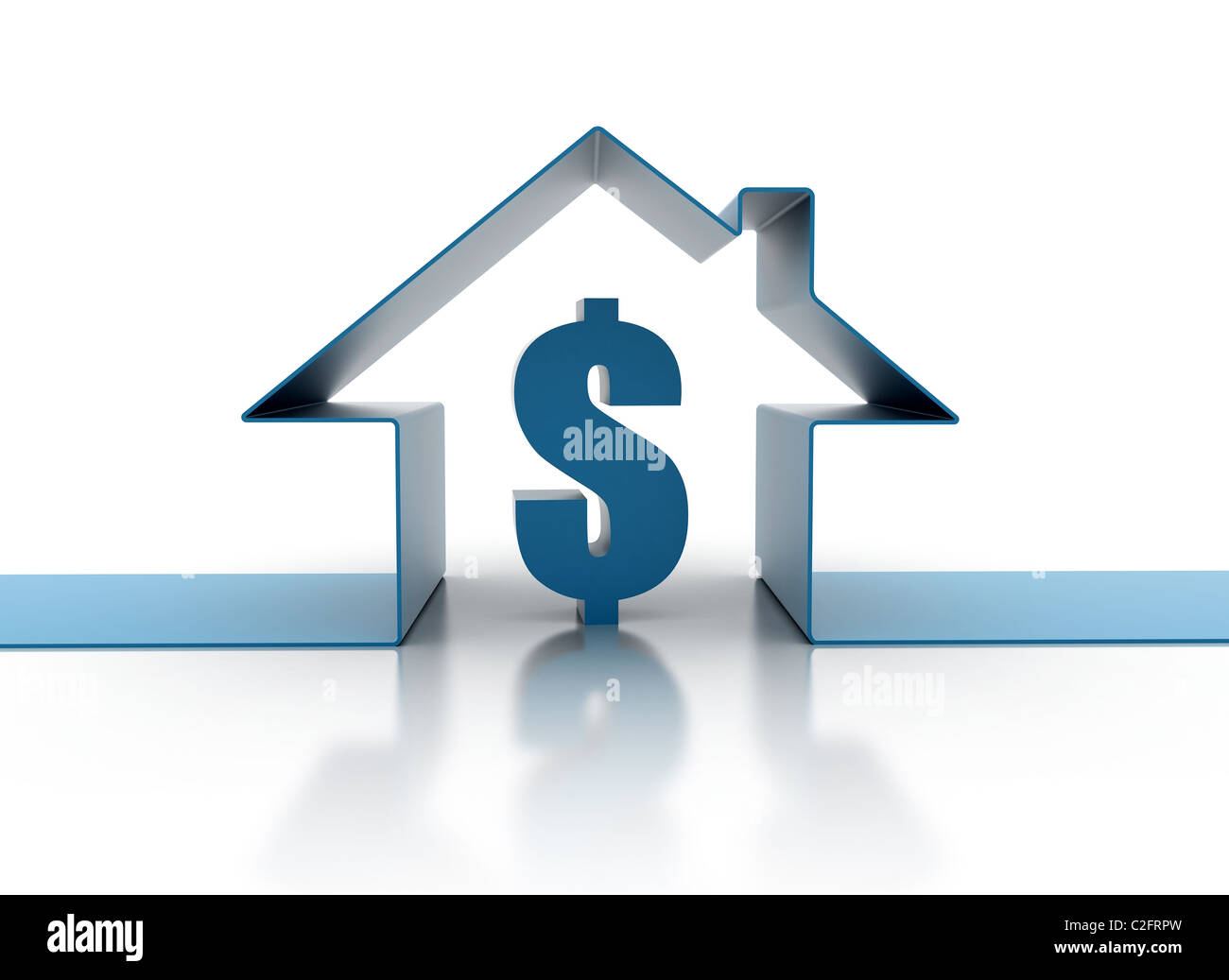 House symbol with dollar sign inside Stock Photo - Alamy